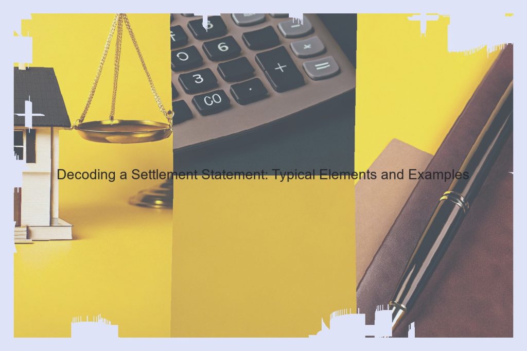 Decoding a Settlement Statement: Typical Elements and Examples ...